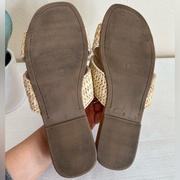 Old Navy | Shoes | Old Nany Natural Stripe Crisscross Slide Sandals ...
